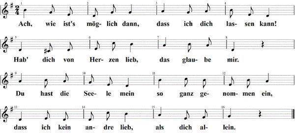Ach wie ist's möglich dann